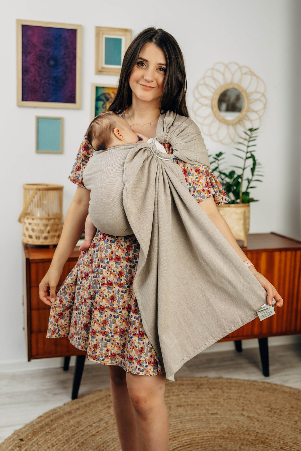 Ring Sling, Peanut Butter - Gathered Shoulder – Mama & Roo's