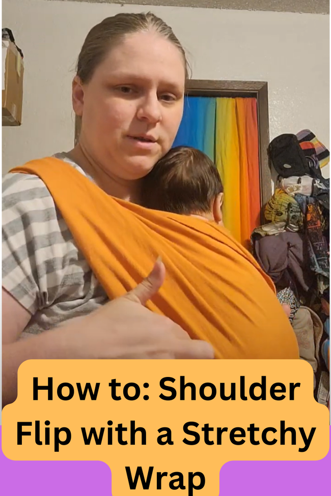 Babywearing Tutorial: How to Wear a Newborn in a Stretchy Wrap with Sh ...