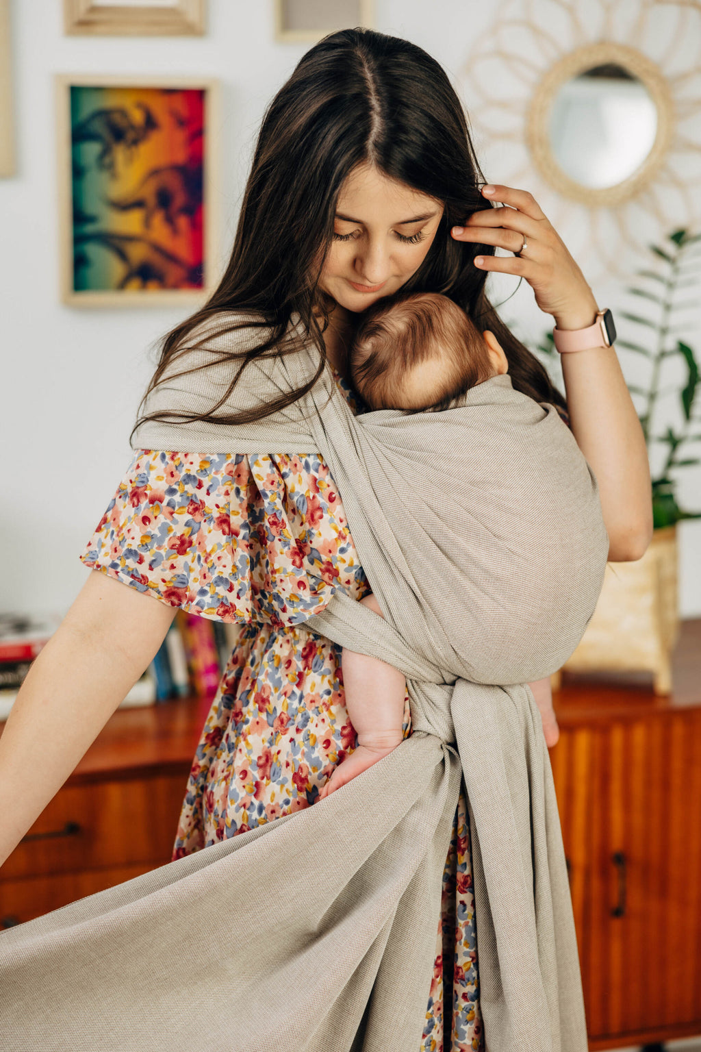 Long Woven Wrap, Peanut Butter | Mama & Roo's
